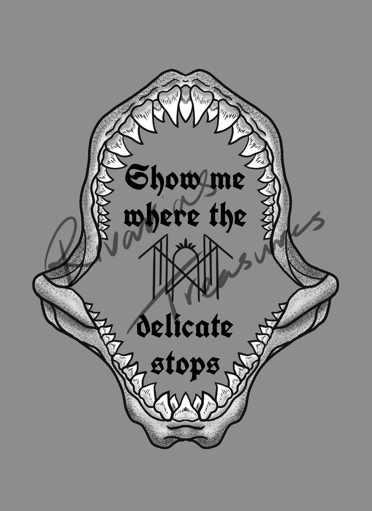 Jaws Sleep Token Tattoo Ticket - Etsy