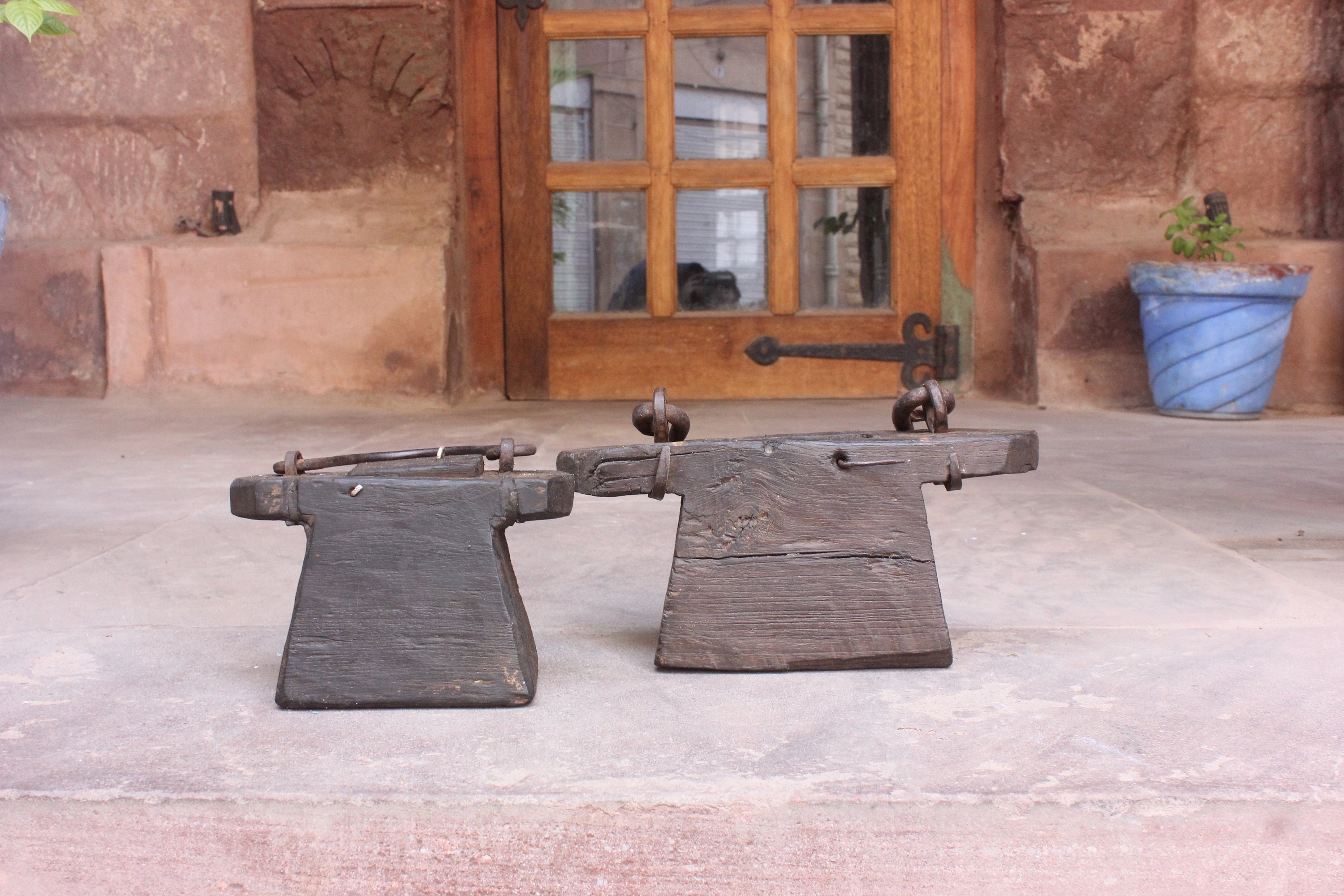 Pair of old wooden Bull cart Wheel Oil Damchiya Collectable | Etsy