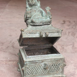 Antique Brass Shiva Box Old Brass Box of Shiva Unique Old Collectable ...
