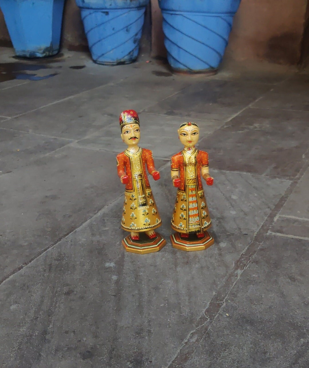 Rajasthani Wooden Handmade N Handpainted Gangaur Doll Pair - Etsy