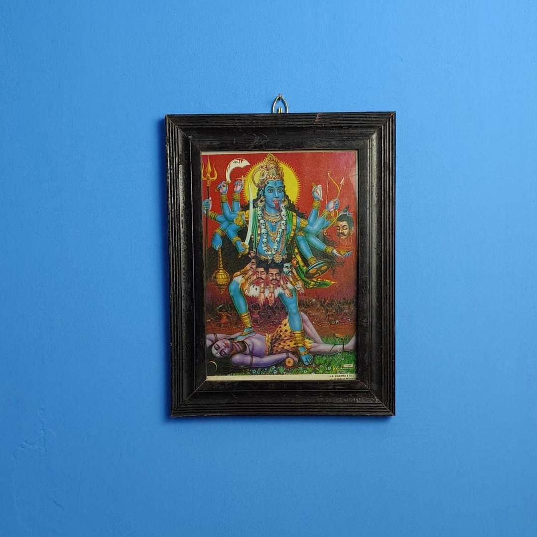 Vintage Kali Mata Print in Original Wooden Frame - Etsy