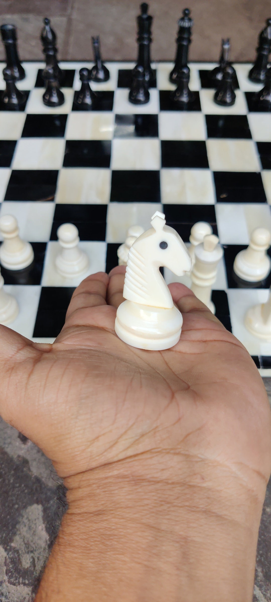 Handmade Bone and Horn Chess Set - 18 Inch Board - Etsy