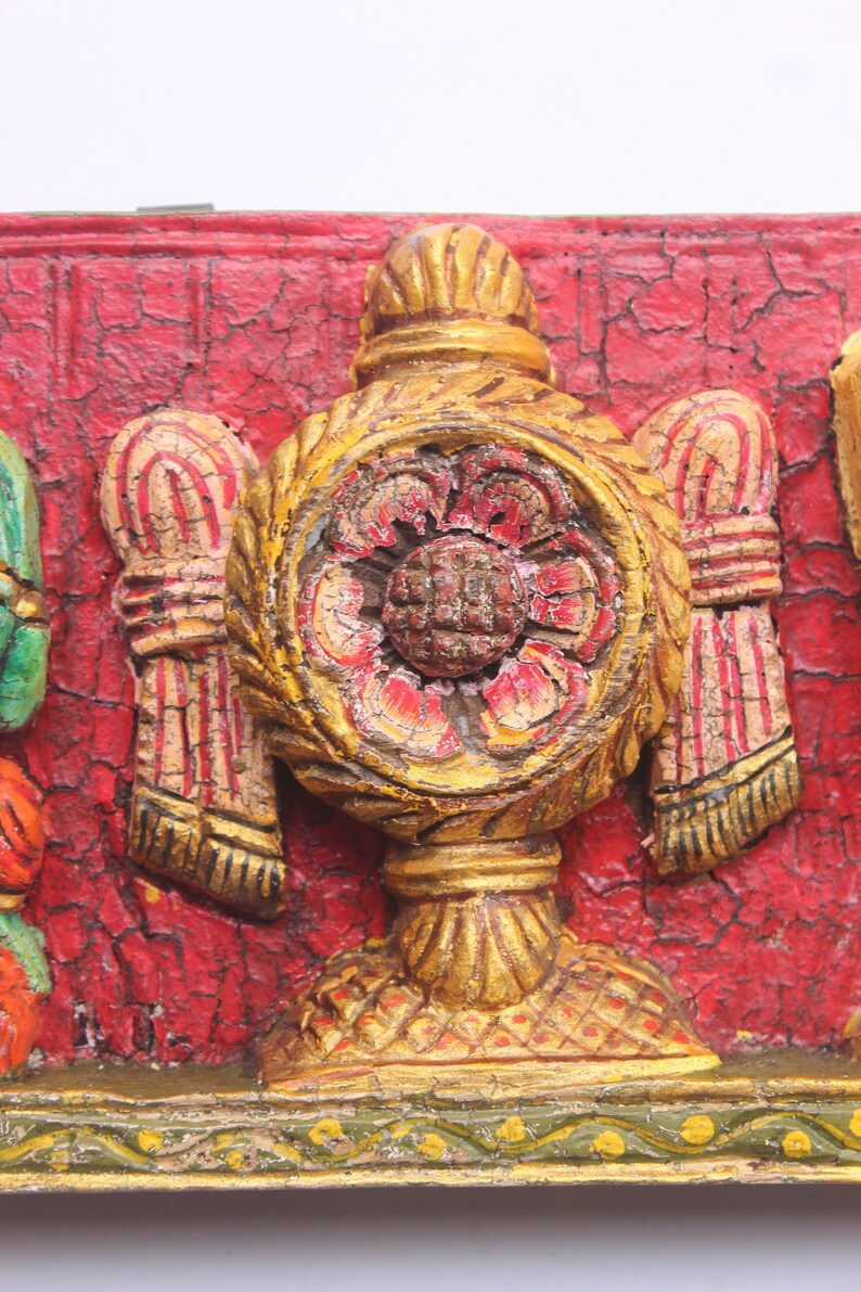 Wooden Rustic Shankh Chakra Panel Vishnu Shankh Chakra Panel - Etsy