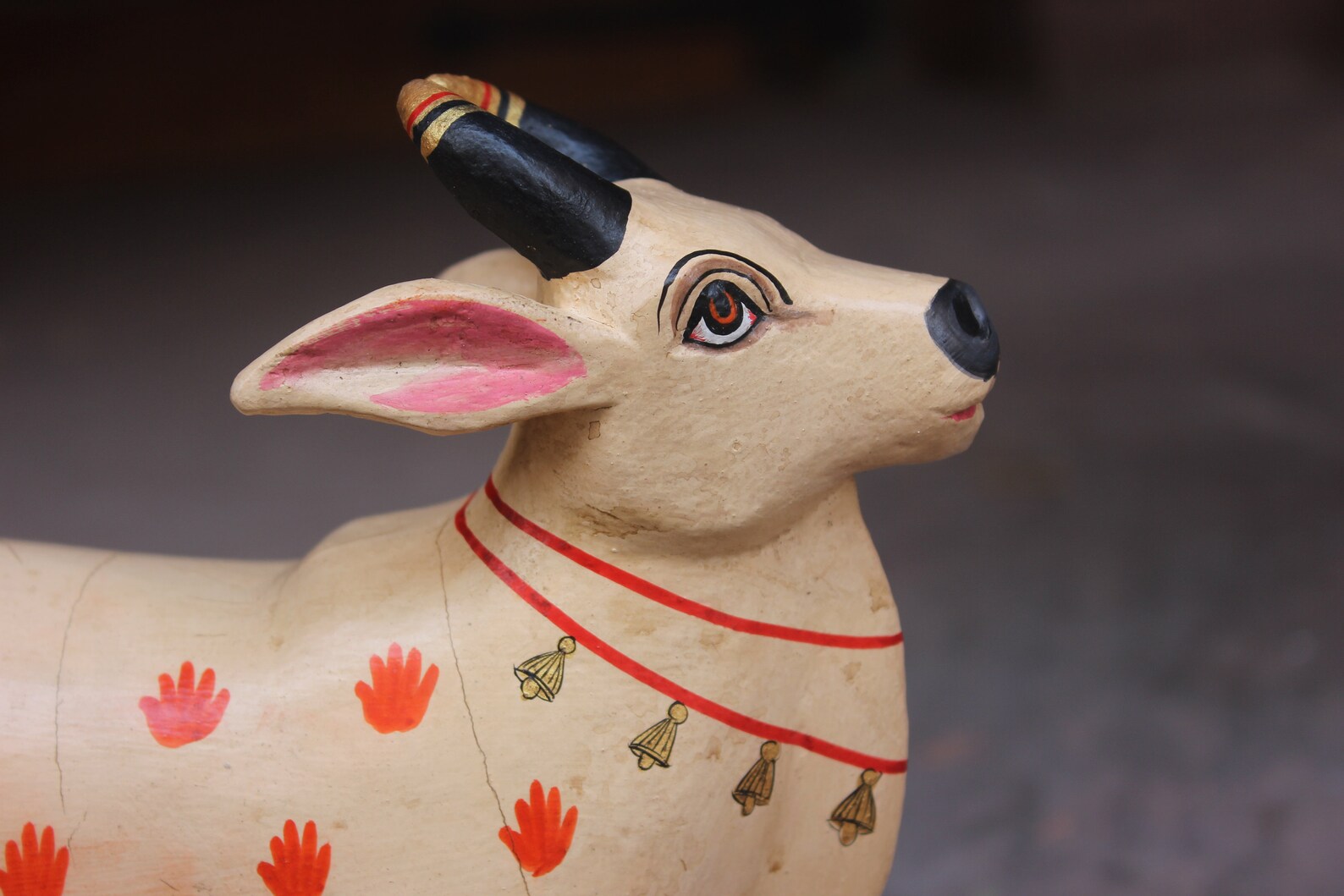 Beautiful hand made and handpainted holy cow statue for home | Etsy