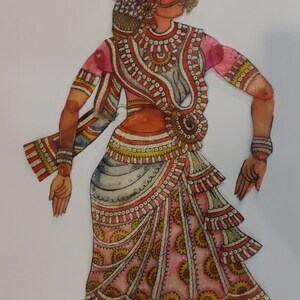 Leather Puppet of Sita || Home Decorative Painted Handmade Leather ...
