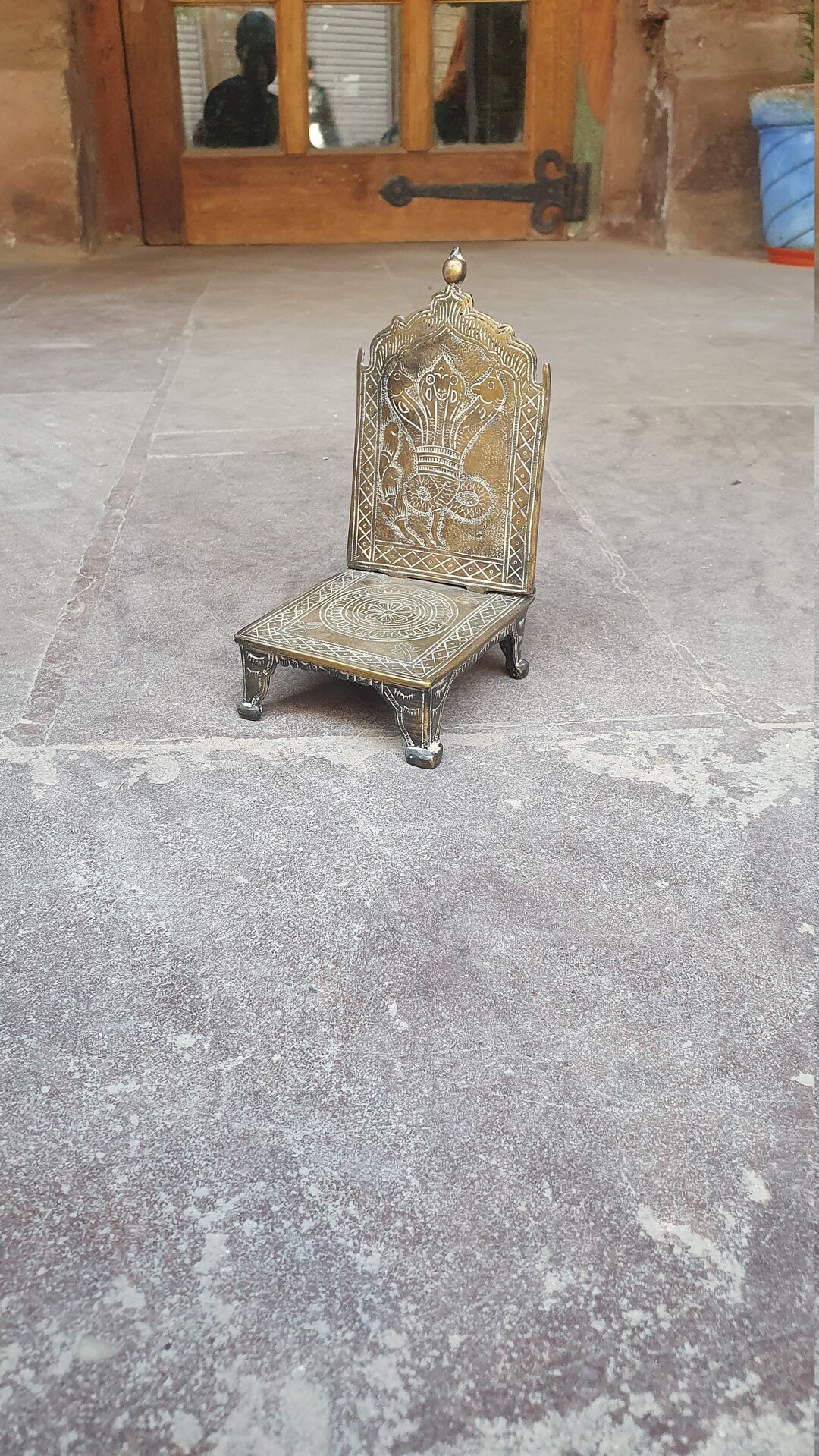 Handmade Brass Temple Throne: Fine Polished Singhasan, Pooja Bajot - Etsy