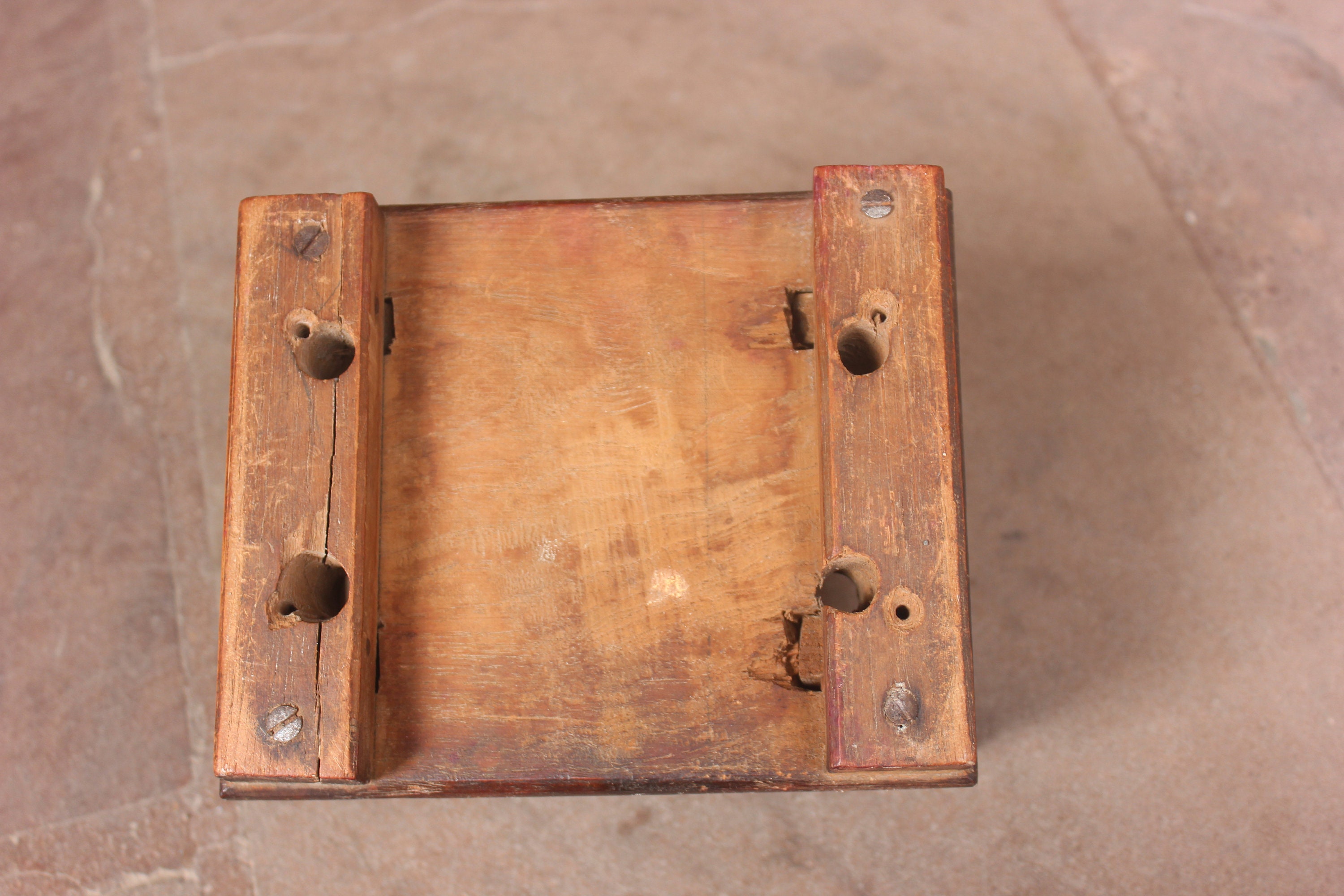 Old Wooden Throne Shape Altar Small Wall Shelve for | Etsy