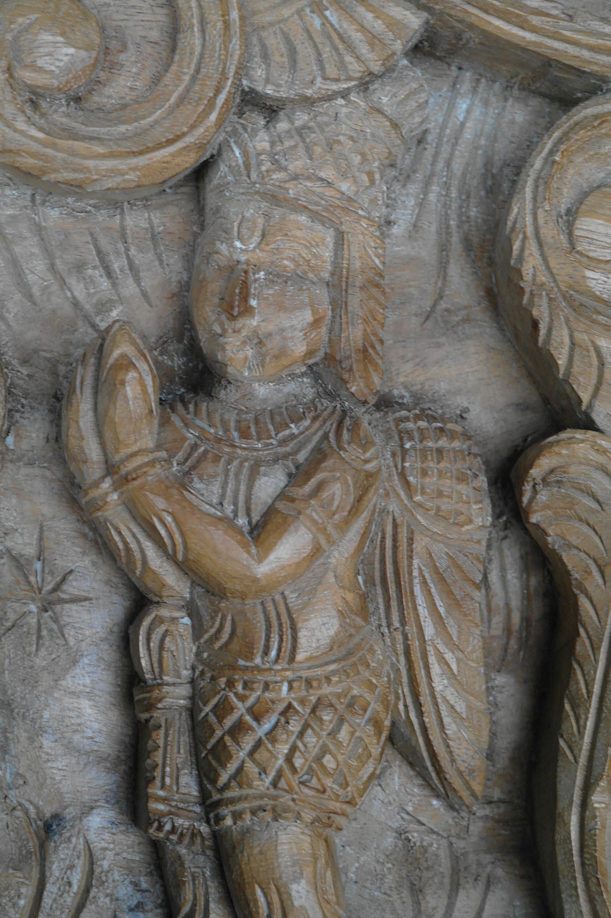 Wooden Vishnu Tirupati Shank Chakra Panel Wall Décor Lord - Etsy