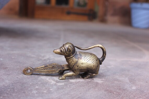 Rat shape brass lock unique lock pad lock hand craft | Etsy