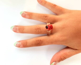 Ladybug Ring - Etsy