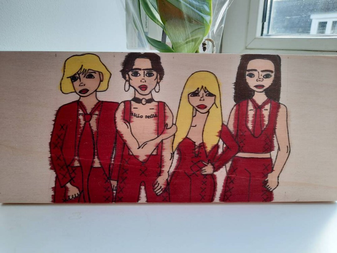 Måneskin, Unique Drawing on Wood No Print or Copy Work - Etsy