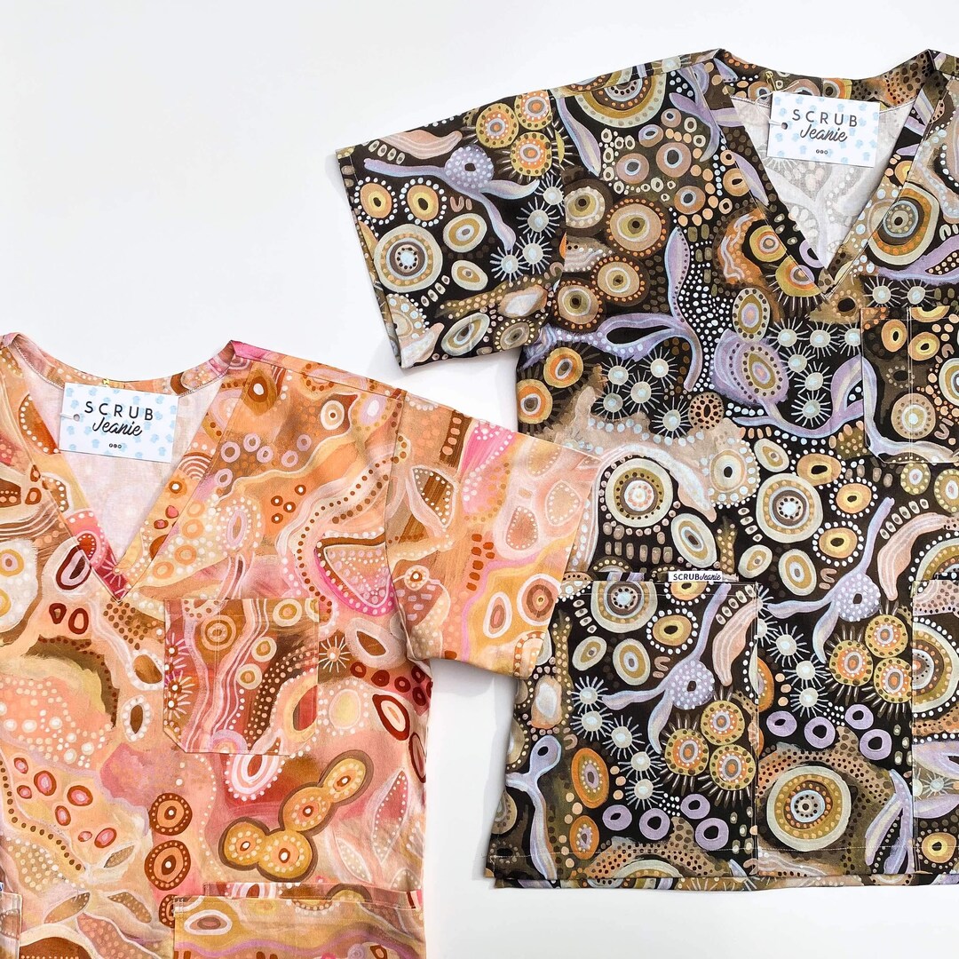Indigenous Prints Made to Order Scrub Tops - Etsy