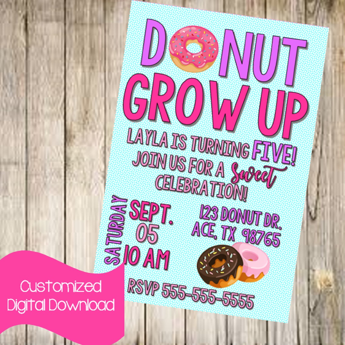 Donut Grow Up 1 | Etsy