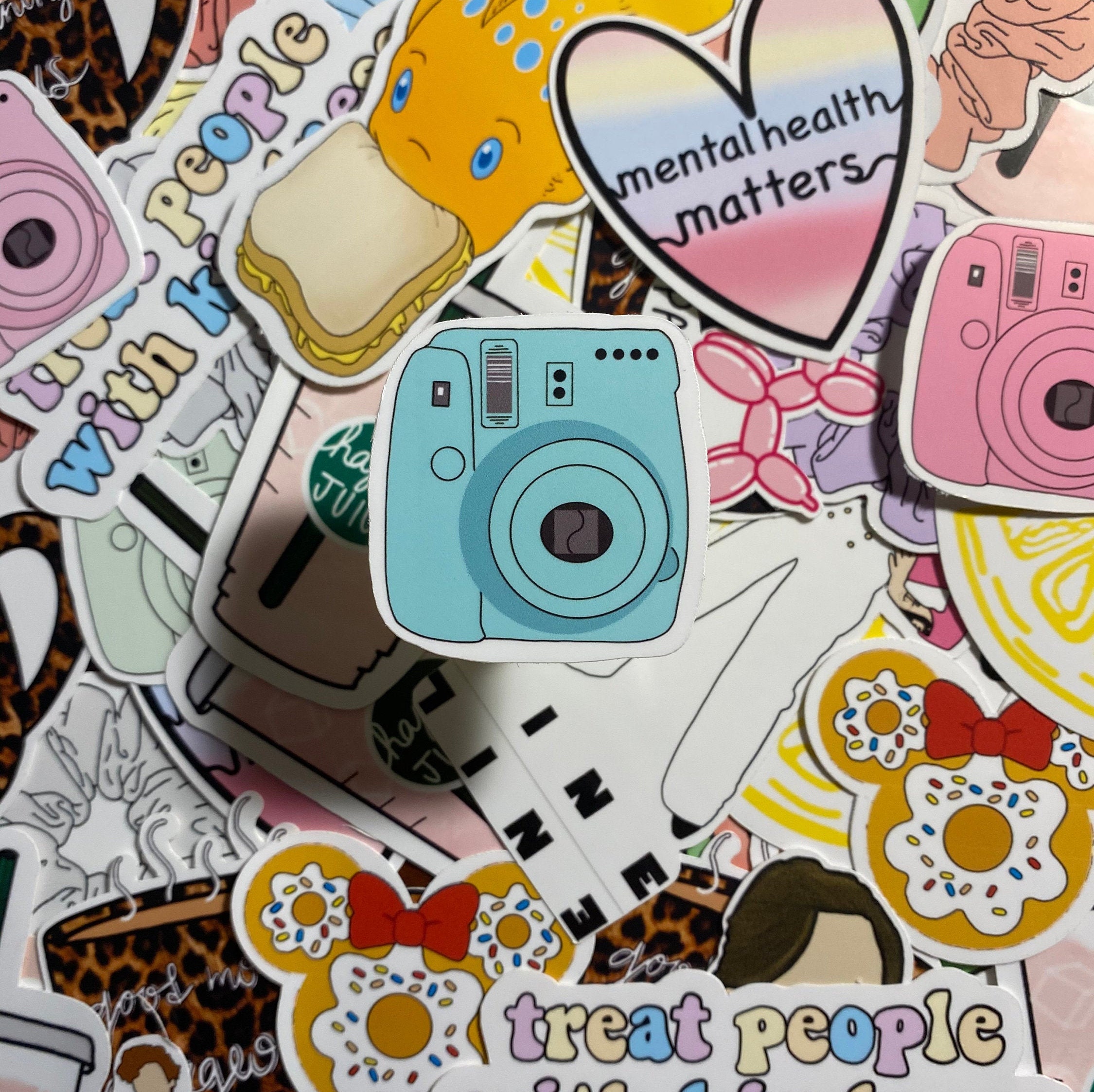 Mini Polaroid Camera Weatherproof Vinyl Sticker - Etsy