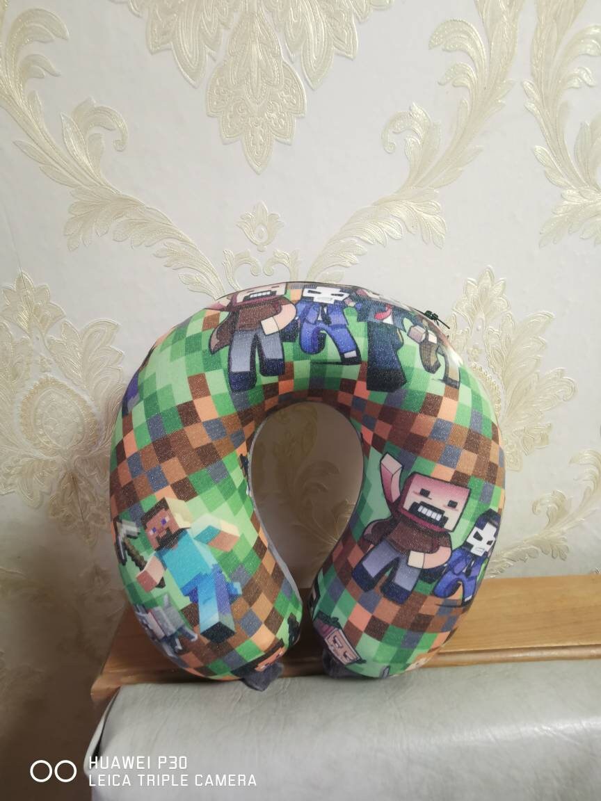 Minecraft Neck Pillow Sleeping Pillow Car Pillow Travel Pillow - Etsy UK