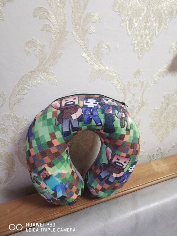 Minecraft Neck Pillow Sleeping Pillow Car Pillow Travel Pillow - Etsy UK