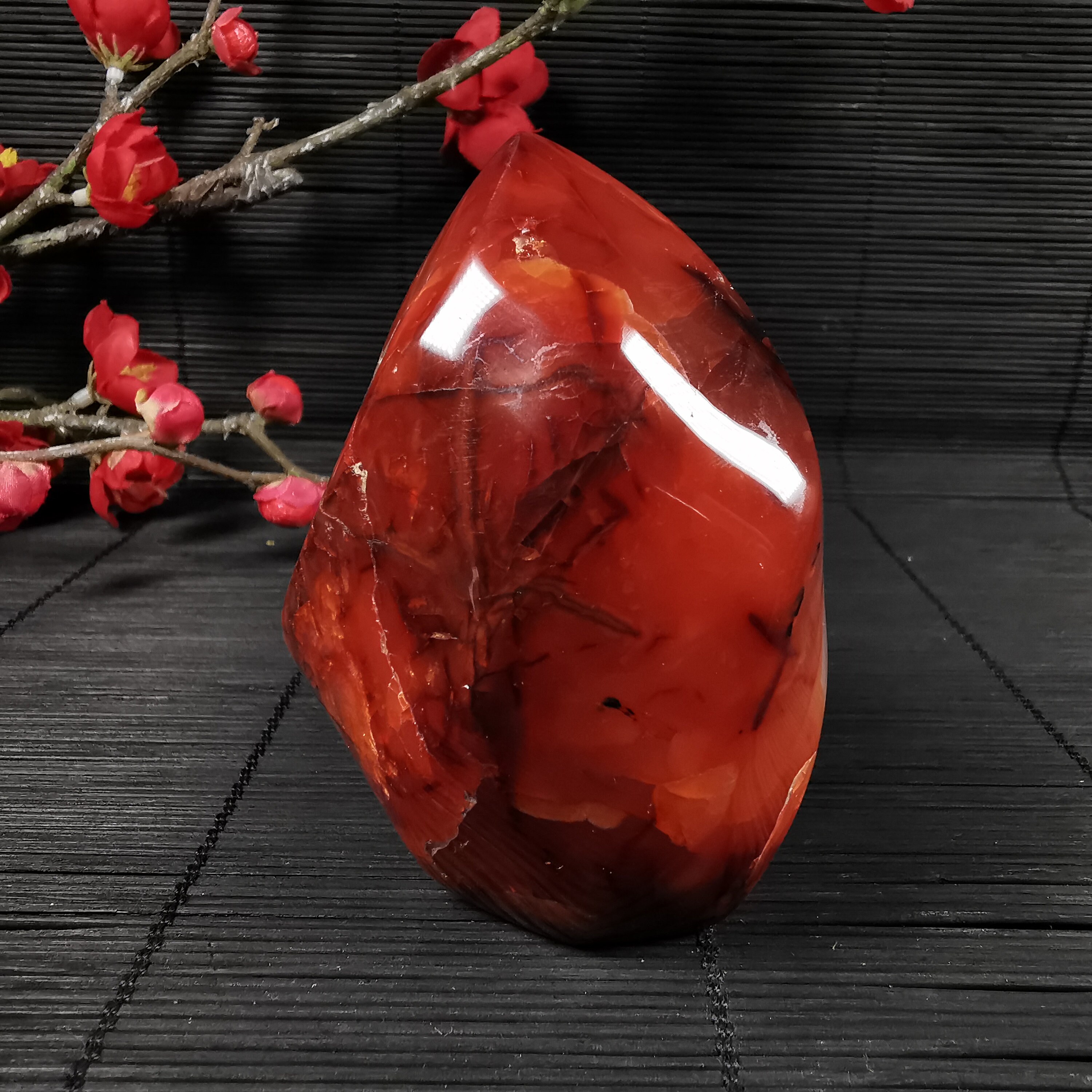 Carnelian Flame Red Agate Crystal Tower Reiki Mineral Healing | Etsy