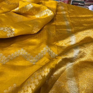 Banarasi Pure Mango Silk Saree | Wedding Wear | Indian Ethnic Wear - Etsy