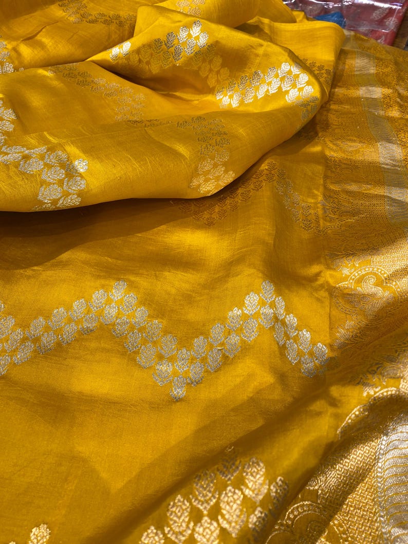 Banarasi Pure Mango Silk Saree | Wedding Wear | Indian Ethnic Wear - Etsy