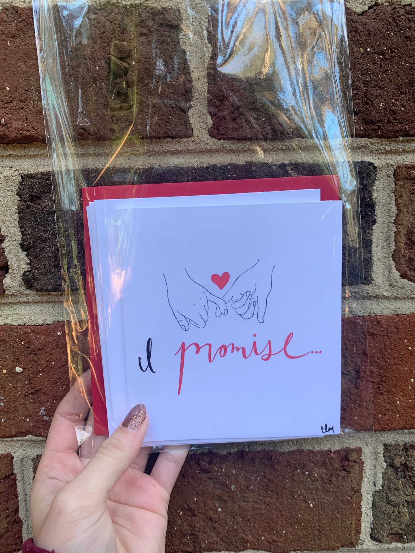 I Promise Valentines Card Handmade - Etsy