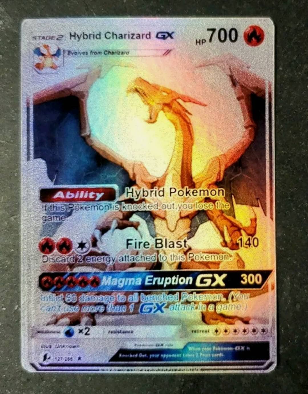 Custom Fan Made Orica Pokemon Card HYBRID CHARIZARD GX Full | Etsy