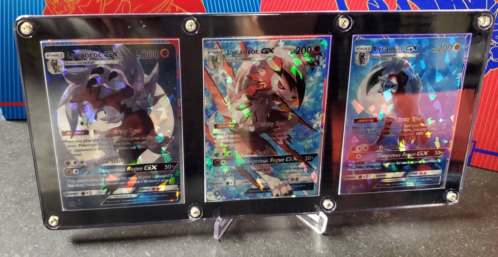 Custom Fan Made Orica Pokemon Card LYCANROC GX Full Art Holographic Art ...