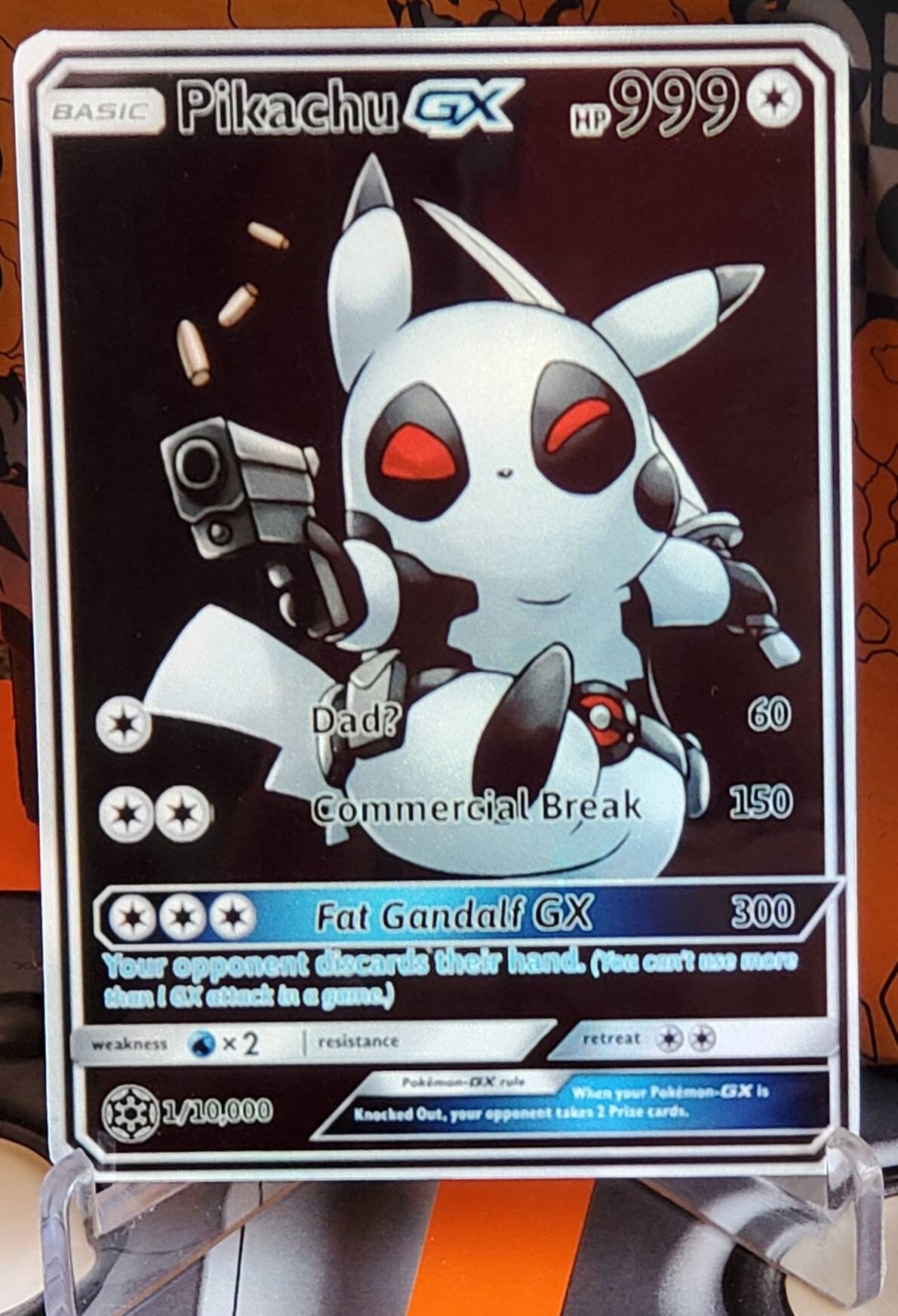 Custom Fan Made Orica Pokemon Card Pikachu GX as Deadpool Full | Etsy