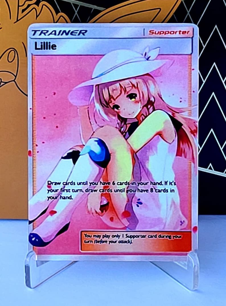 Custom Fan Made Orica Pokemon Card LILLIE Full Art Holographic | Etsy Ireland
