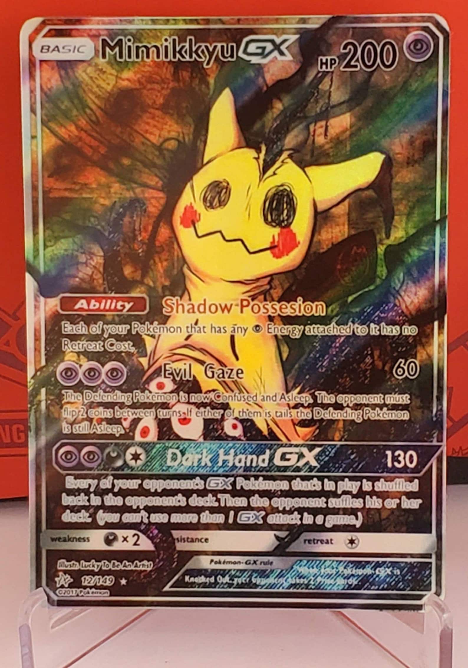 Custom Fan Made Orica Pokemon Card MIMIKYU GX Full Art | Etsy
