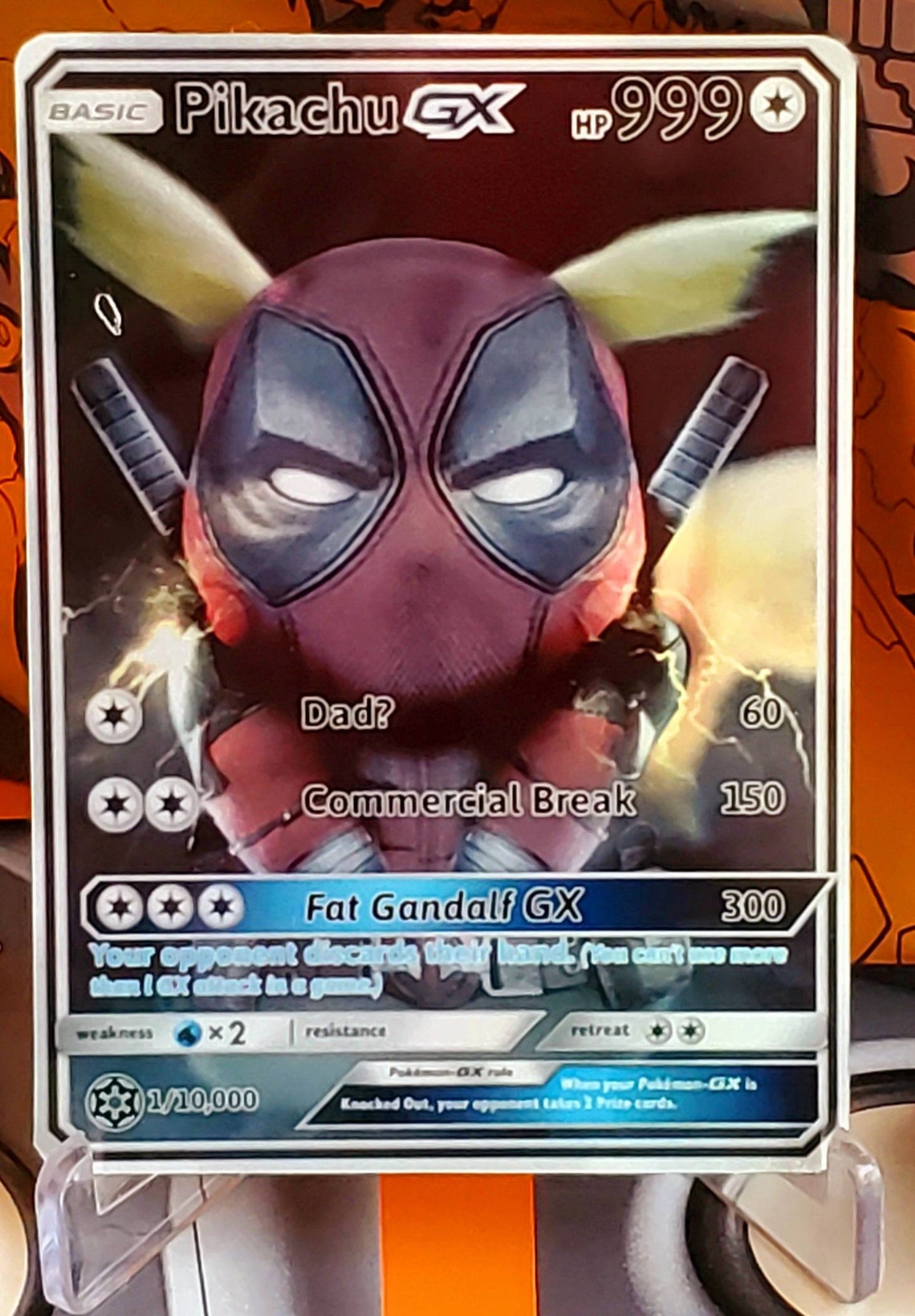 Custom Fan Made Orica Pokemon Card Pikachu GX as Deadpool Full | Etsy