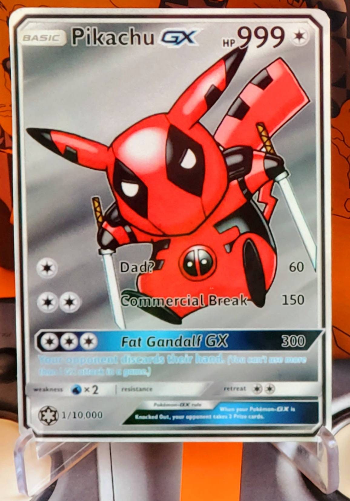 Custom Fan Made Orica Pokemon Card Pikachu GX as Deadpool Full | Etsy ...