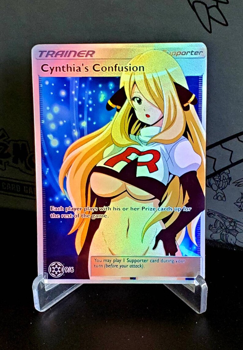 Custom Fan Made Orica Pokemon Card CYNTHIA'S CONFUSION | Etsy Custom Fan Made Orica Pokemon Card CYNTHIA'S CONFUSION | Etsy