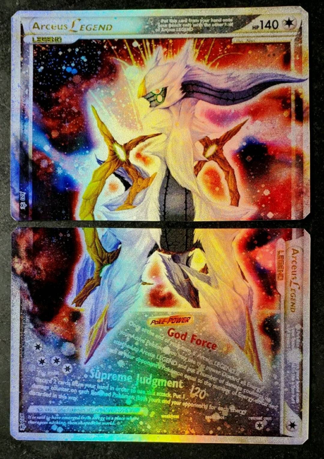Custom Fan Made Orica Pokemon Card ARCEUS Legend Card 3x Cards | Etsy