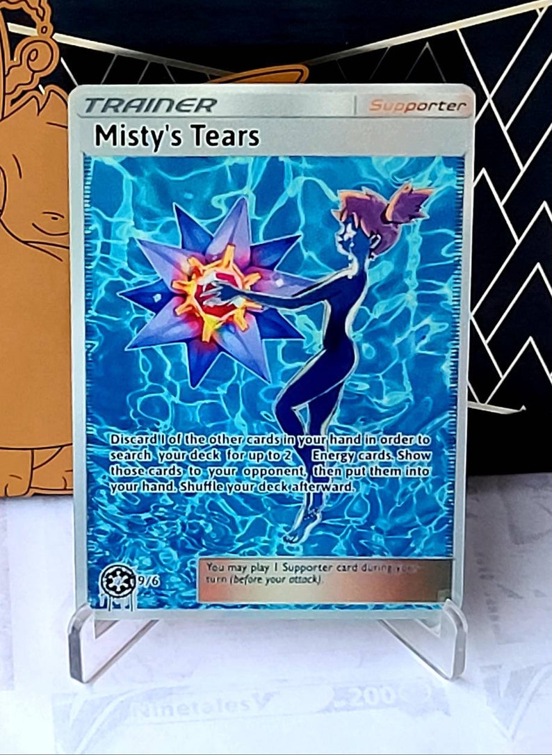 Custom Fan Made Orica Pokemon Card MISTY'S TEARS Full Art | Etsy Custom Fan Made Orica Pokemon Card MISTY'S TEARS Full Art | Etsy