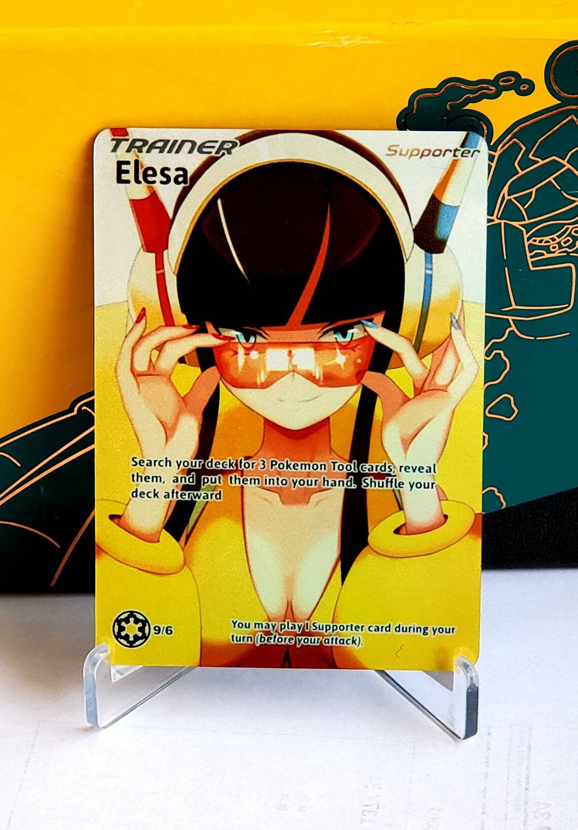 Custom Fan Made Orica Pokemon Card ELESA Full Art Holographic. | Etsy
