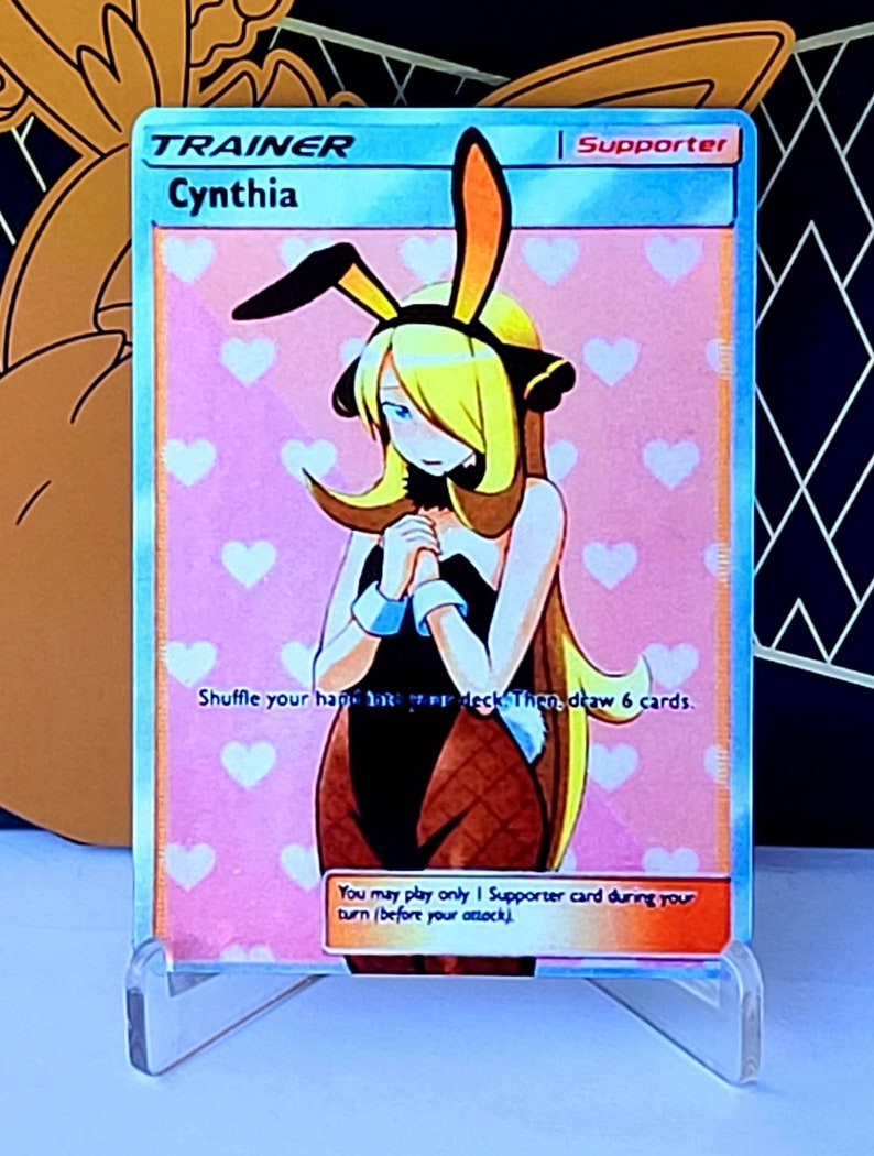 Custom Fan Made Orica Pokemon Card CYNTHIA Full Art | Etsy Australia