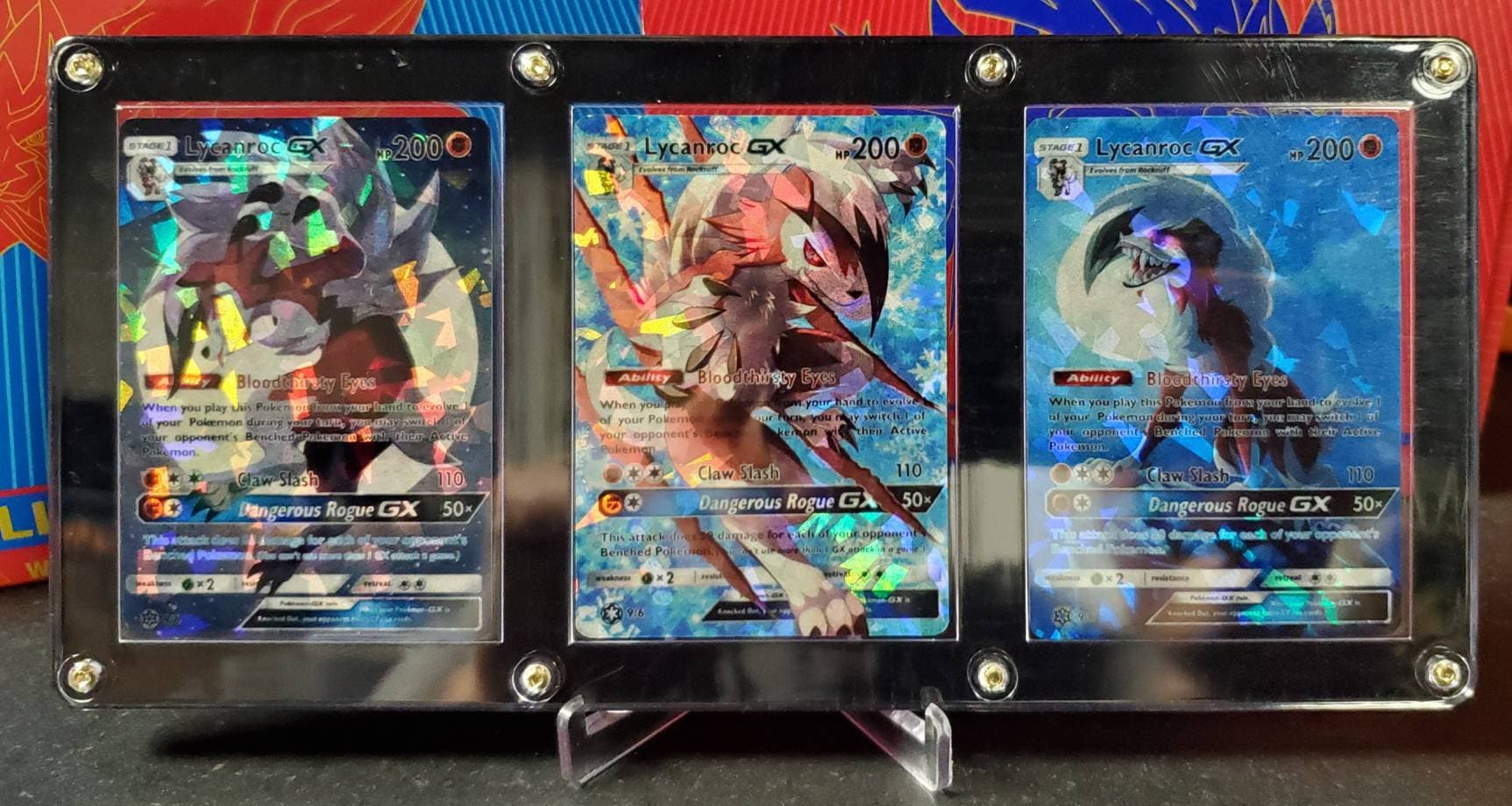 Custom Fan Made Orica Pokemon Card LYCANROC GX Full Art Holographic Art ...