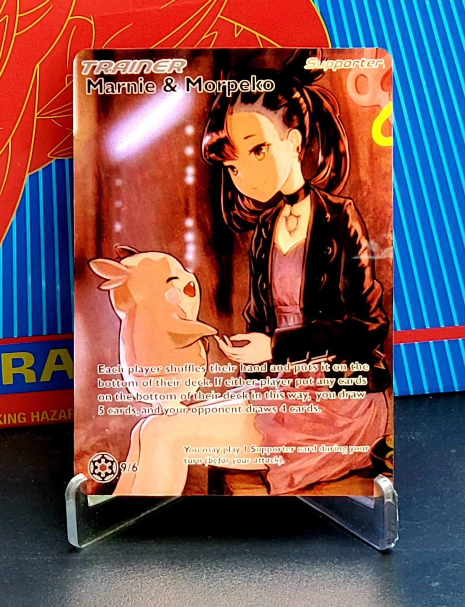 Custom Fan Made Orica Pokemon Card Marnie And Morpeko Full Art Etsy