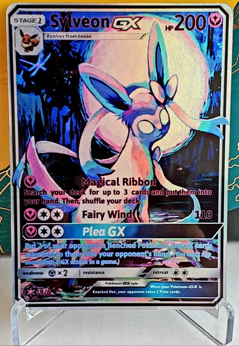 Custom Fan Made Orica Pokemon Card SYLVEON GX Full Art | Etsy Custom Fan Made Orica Pokemon Card SYLVEON GX Full Art | Etsy