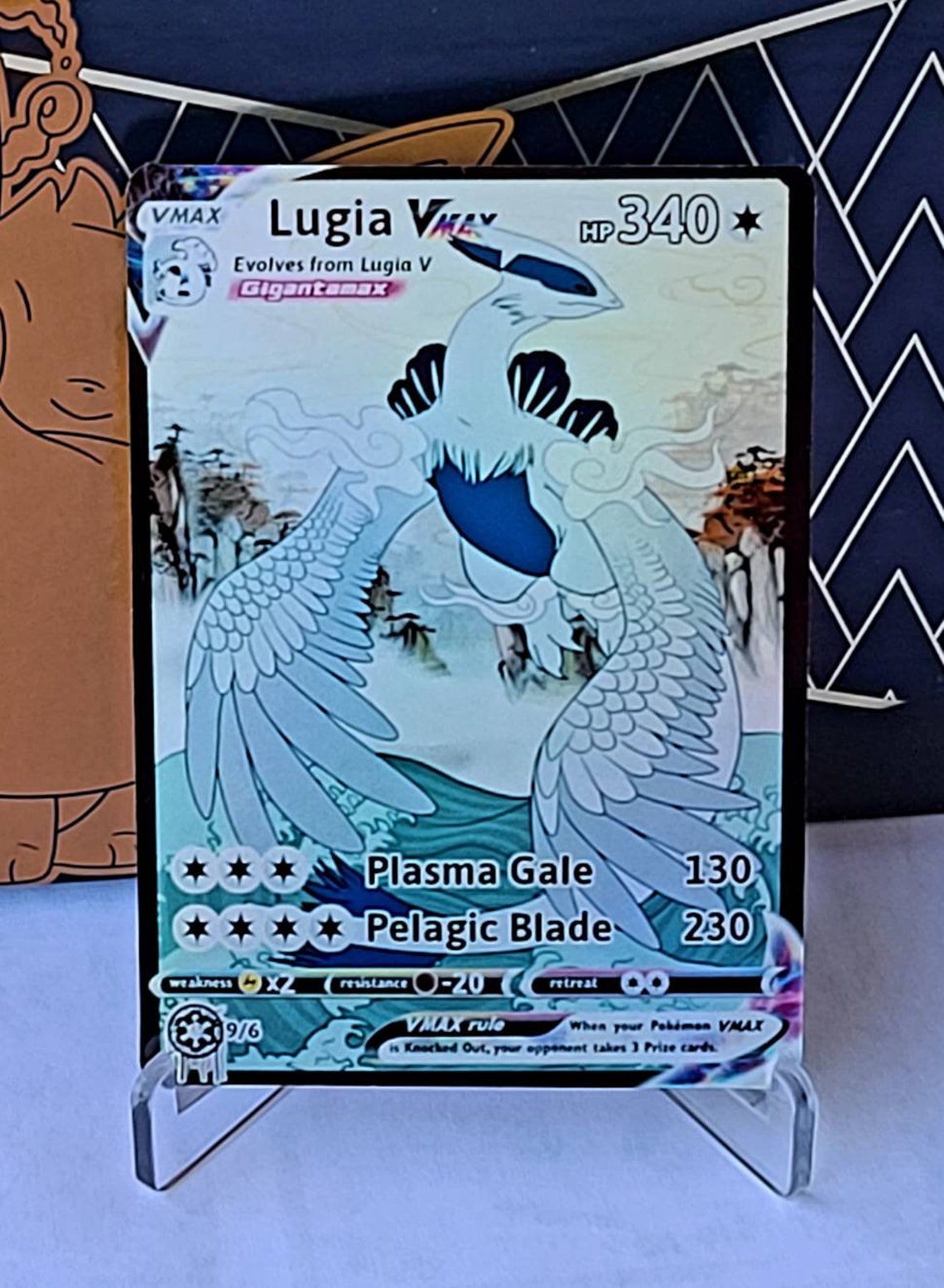 Custom Fan Made Pokemon card. LUGIA VMAX Full Art Holographic | Etsy