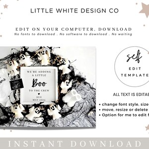 Halloween Digital Pregnancy Announcement, Neutral, Social Media ...