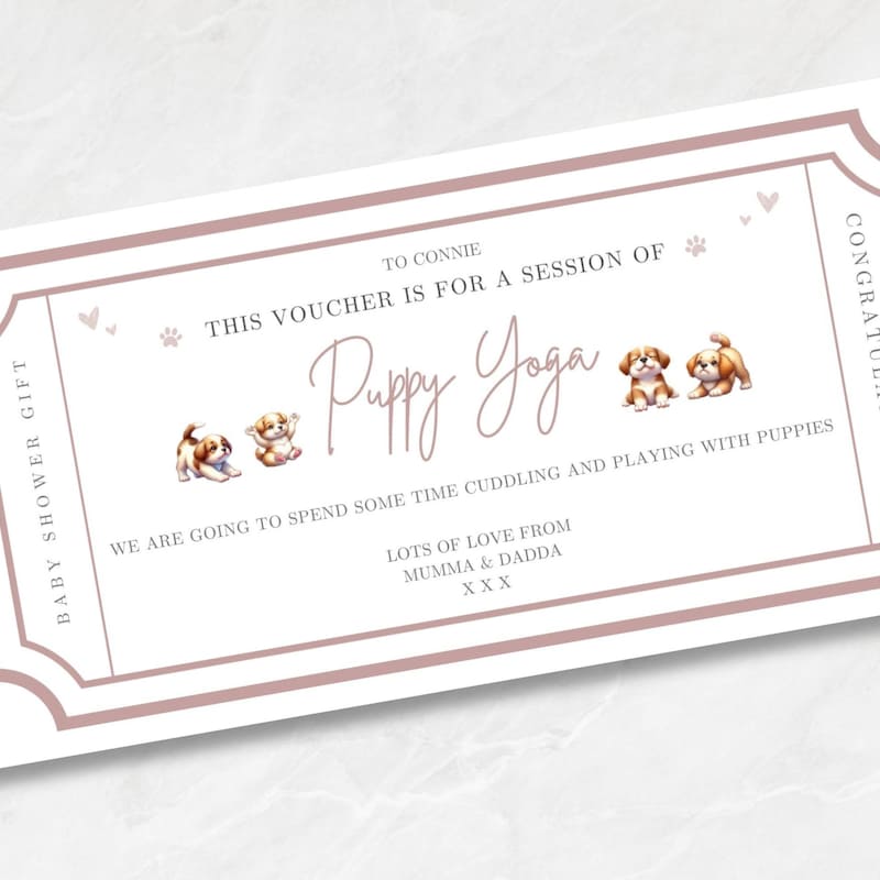 Voucher for Yoga Class - Etsy