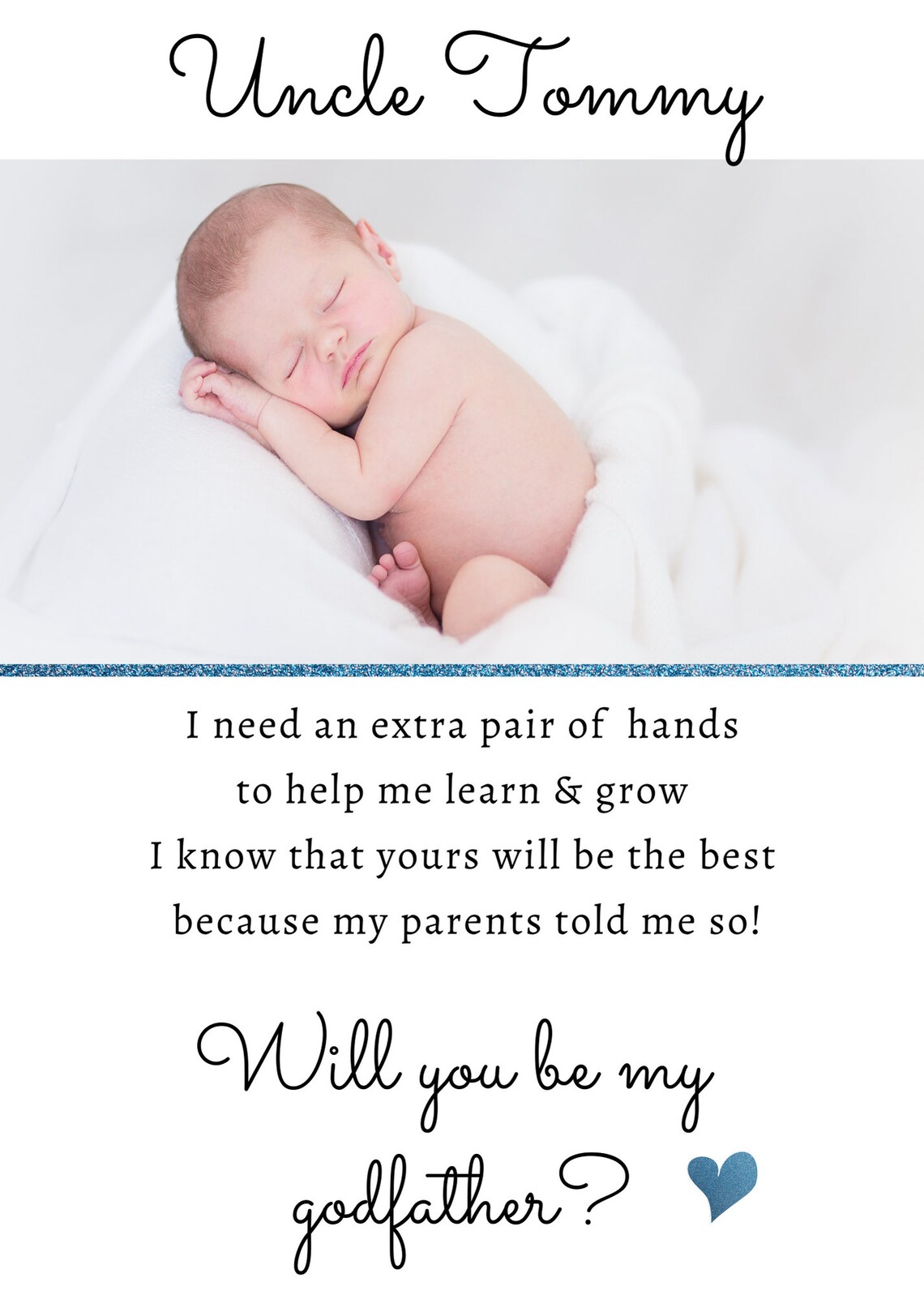 EDITABLE GODFATHER CARD Will You Be My Godfather Printable - Etsy