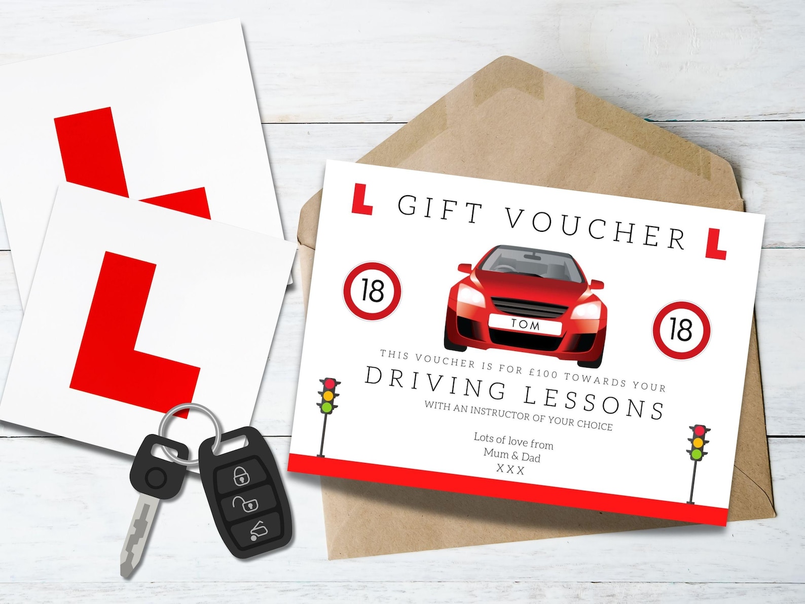 Editable Driving Lesson Gift Voucher | Printable Gift Certificate ...