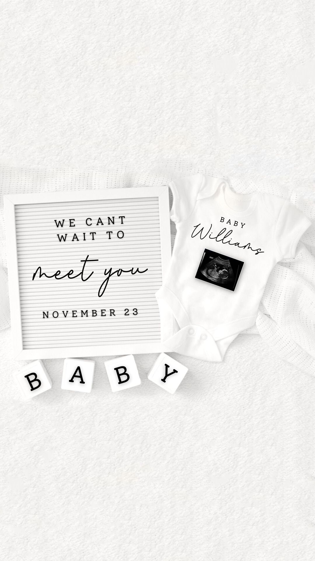 Pregnancy Announcement Digital Sized for Tiktok, Instagram Facebook ...