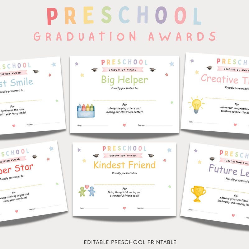 Preschool Awards - Etsy