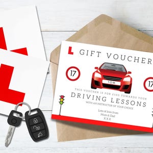 Editable Driving Lesson Gift Voucher | Printable Gift Certificate ...