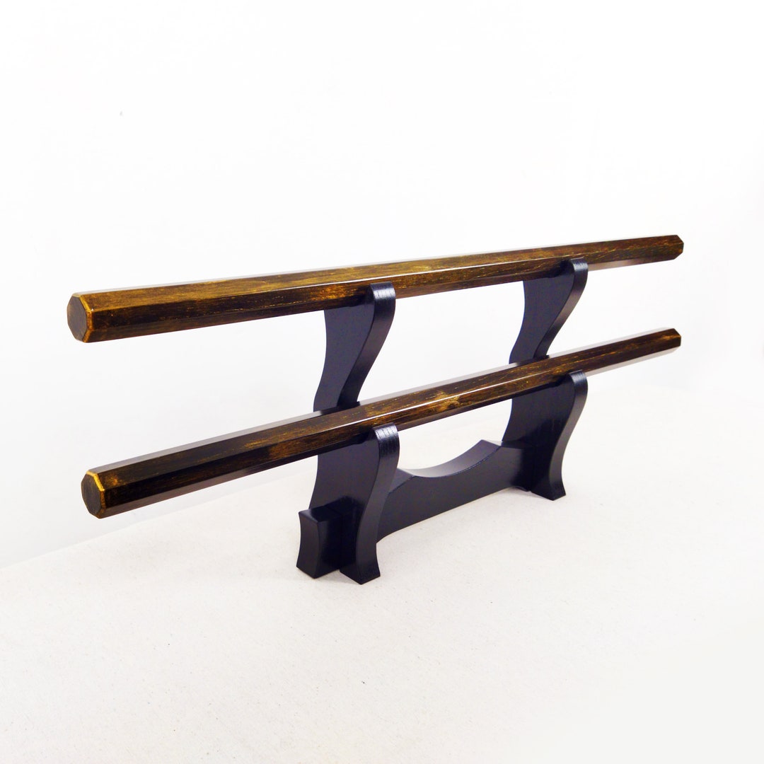 Hand-crafted Escrima Pair Stick Gold Black Filipino Martial Arts ...