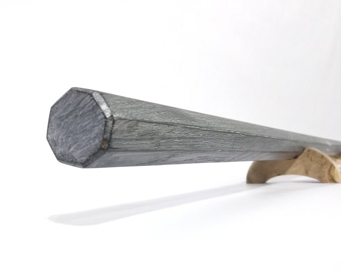 Octagonal Staff, Silver-black Solid Wood - Etsy