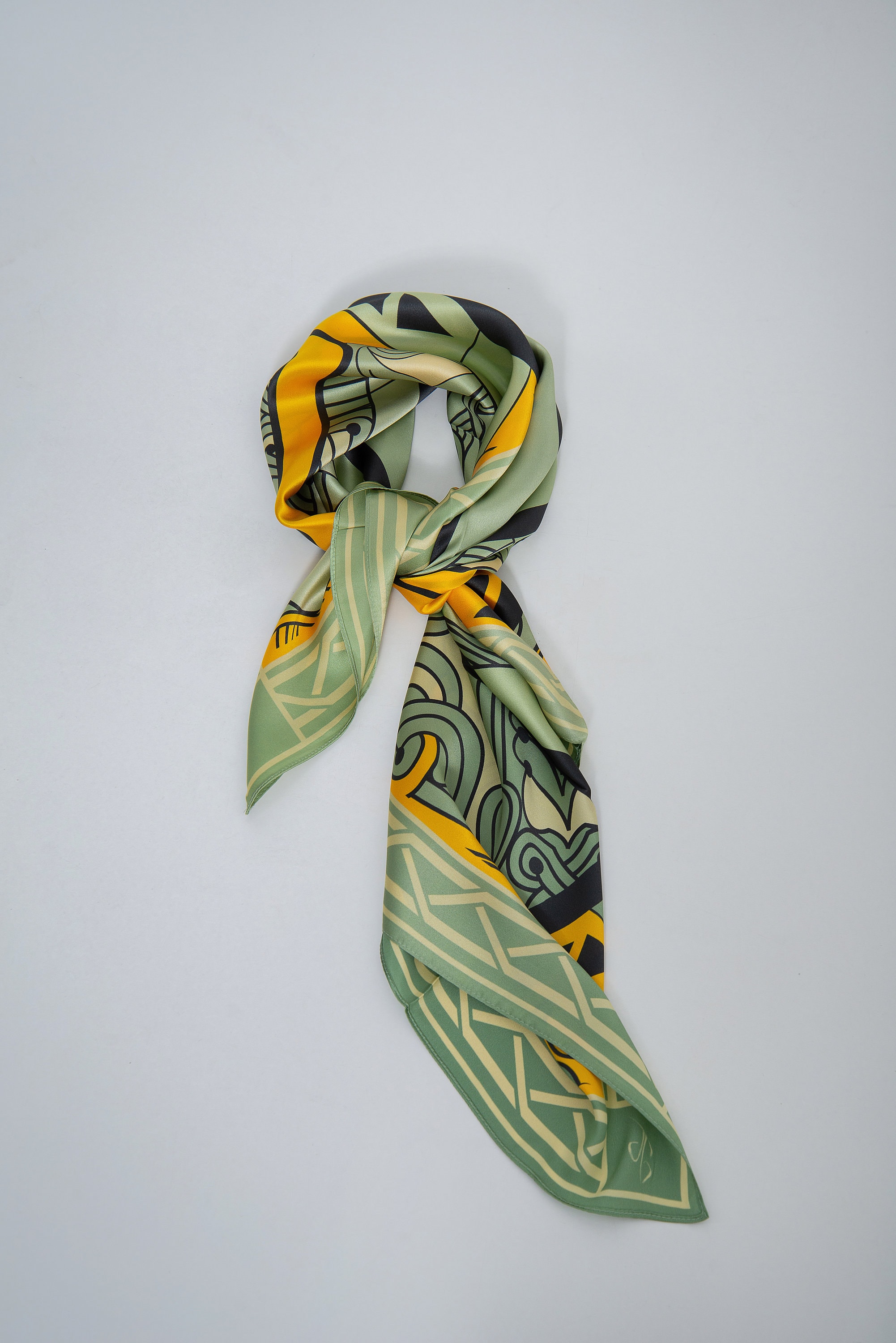 100% Silk Scarf Scarf Pattern Pure Silk Silk Scarf Georgian Alphabet ...